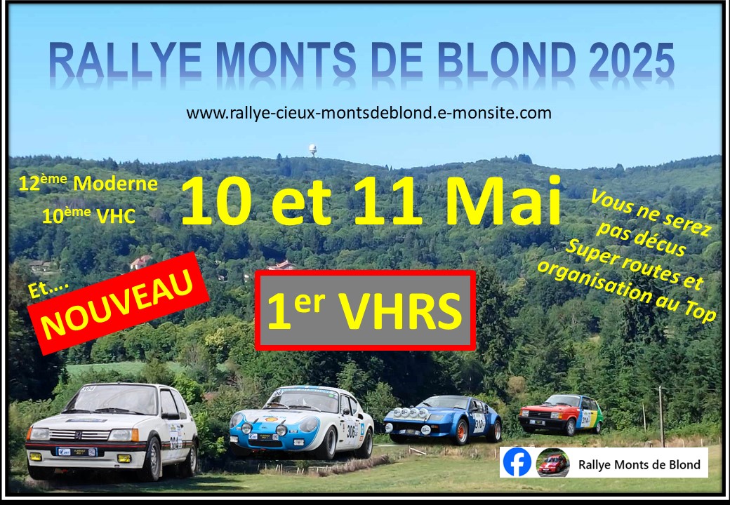 Calendrier 2025 - Rallye Cup VHRS